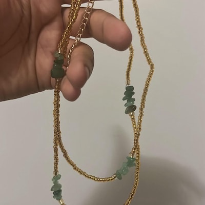 Prosperity Waist Bead With Aventurine Crystalmoney Waist Beadheart ...