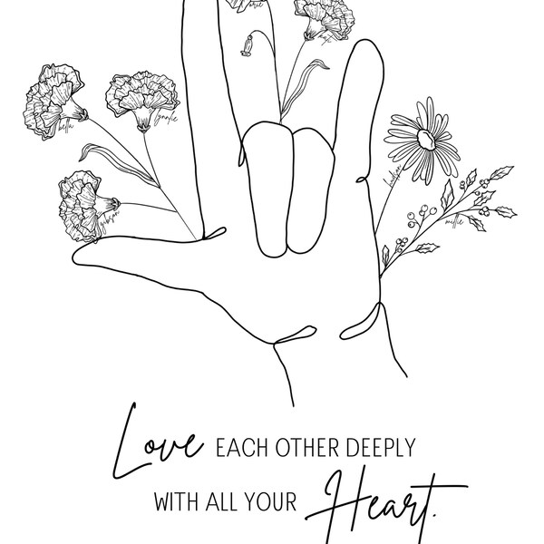 Pinky Swear Printable Pinky Promise Line Art Pinky Swear Print Single ...