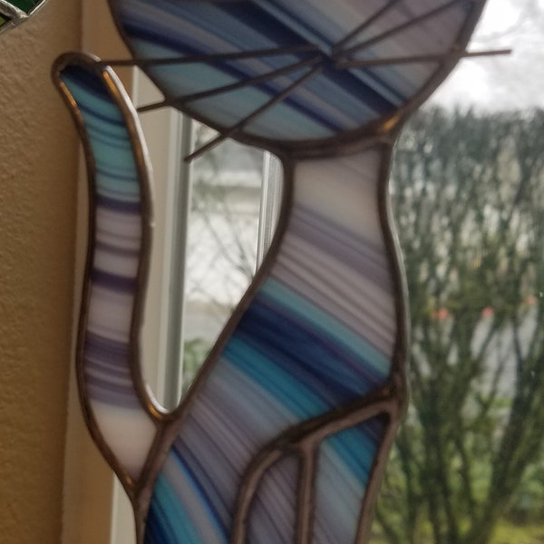 Small Fused Glass Robin Suncatcher, Handmade Glass Art, Christmas ...