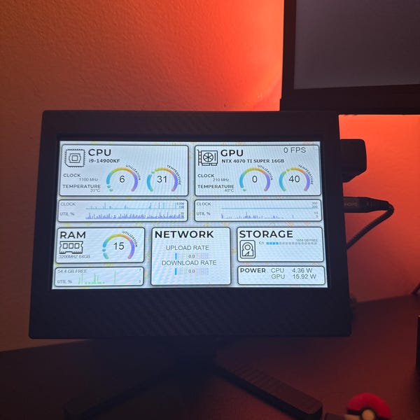 Sensor Panel - Midnight Wave Pro AIDA64 Stat Monitor Skin (1280x800) - Etsy