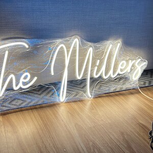 Custom Last Name Neon Sign Wedding for Reception Led Lights - Etsy