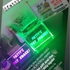 LED Glowing Tip Box- Scanline Font- Tip Jar -LED Tip Jar -light up Tip ...