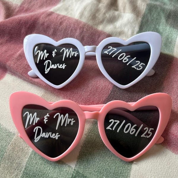 DIY STICKERS for Wedding SUNGLASSES| |wedding Personalised Sunglasses ...