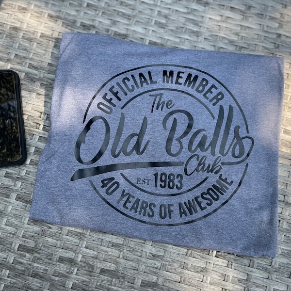 40th Birthday Svg, Official Member the Old Balls Club Est 1985, 40th ...