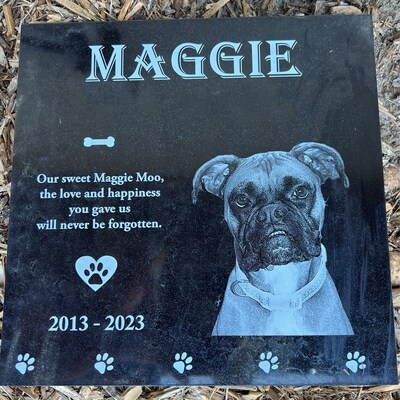 12x12 Personalized Pet Headstone, Goat, Cow, Horse, Pig Farm Tombstone ...