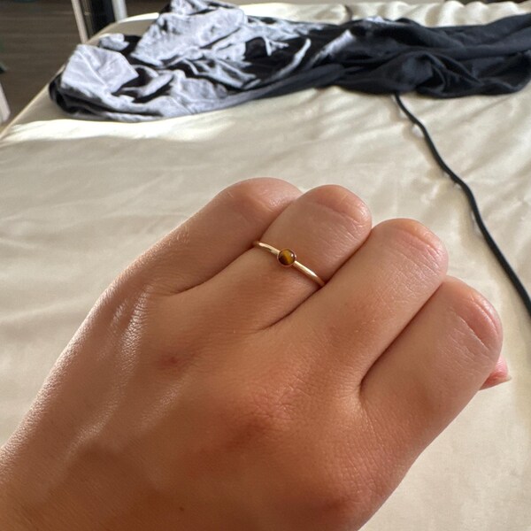 Ruby Ring/ 14k Gold Filled Stacking Ruby Ring/ Stackable/ Silver Ruby Ring/ Dainty Ring ...