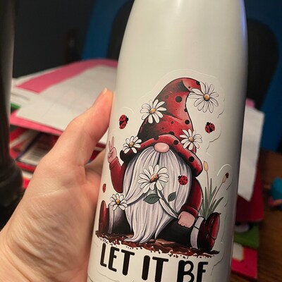 Gnome Let It Be Vinyl Sticker, Daisy Let It Be Vinyl Sticker, Gnome ...