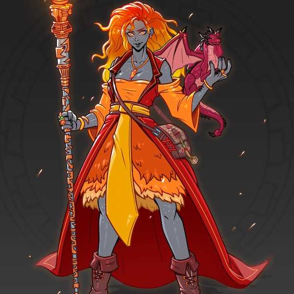 Personalized Dnd Character With Mounts/familiars Commission Custom DND ...