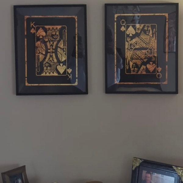 AKQJ of Clubs - Playing Cards Wall Art Set of Four, Playing Card Print ...