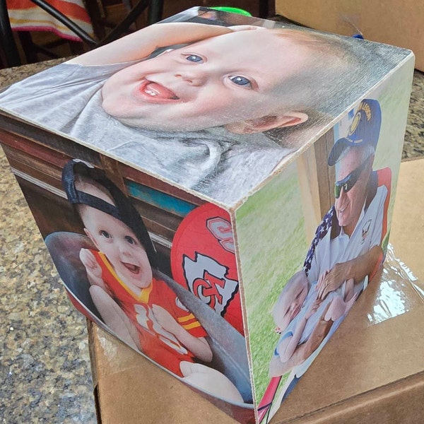 Set of 3 Photo Blocks , Wooden Blocks & Set of New Solid Wood Blocks ...