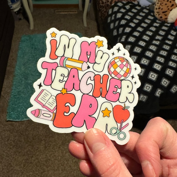 In My Teacher Era Sticker | Teacher Sticker | Teacher Gift | Laptop ...