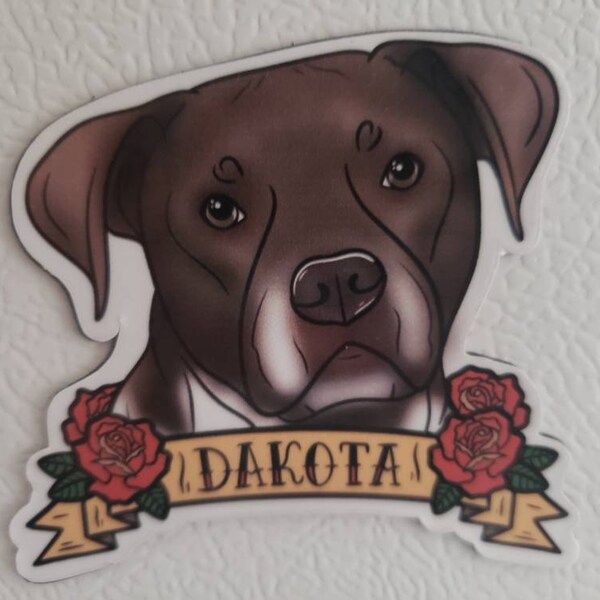 Personalized Dog Vinyl Stickers, Waterproof and Weatherproof Stickers ...