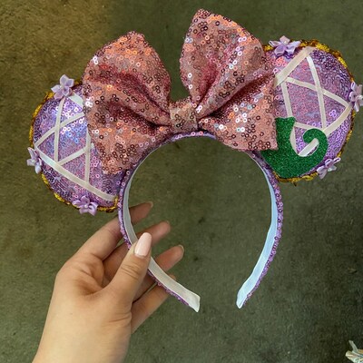 Tangled Inspired Mouse Ears, Rapunzel Mickey Ears, Tangled Ears - Etsy