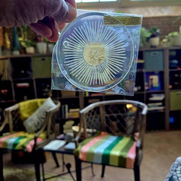 Gold Glass Ornaments Sunburst Star Gift Present Topper Golden Sun Theme ...