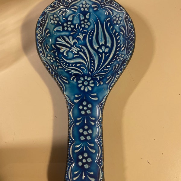 17 Color , Turquoise Ceramic Spoon Rest, Handmade Pottery, Spoon ...
