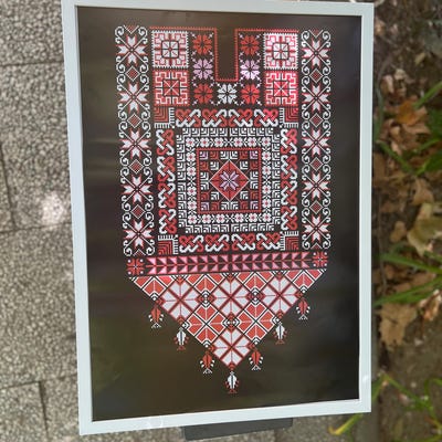 Palestinian Embroidery Wall Art, Palestinian Tatreez Wall Art, Islamic ...