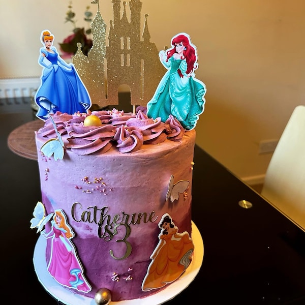 Princess Cake Topper / 4 Units. - Etsy