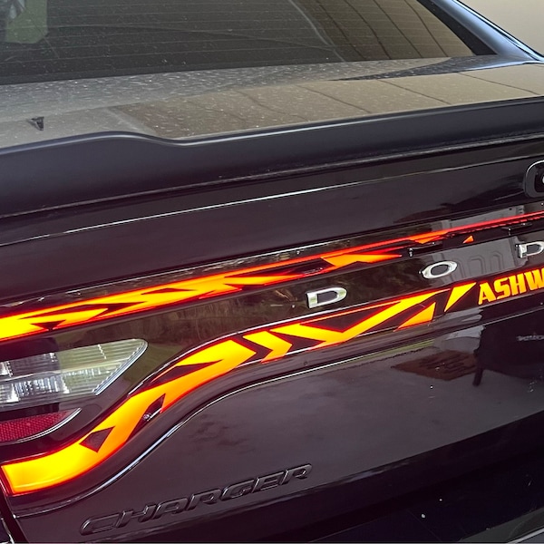For 2014 - 2023 Durango Tail Light Race Race Track Precut Overlay Rear ...
