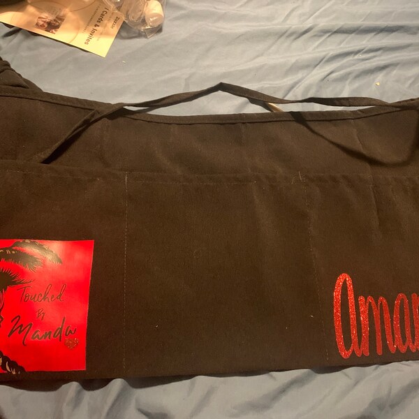 Custom Apron-monogram Apron-personalized Apron-server Apron-apron With ...