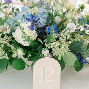 Engraved Modern Minimal Wooden Table Numbers for Weddings or Events - Etsy