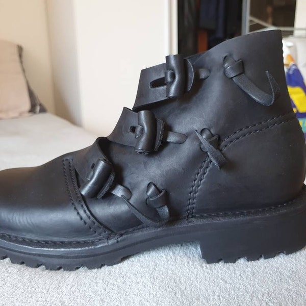Viking HEDEBY Shoes With Leather Buttons - Etsy