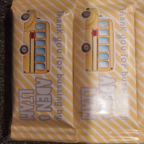 School Bus Candy, Wheels on the Bus Party Favors, School Bus Party ...