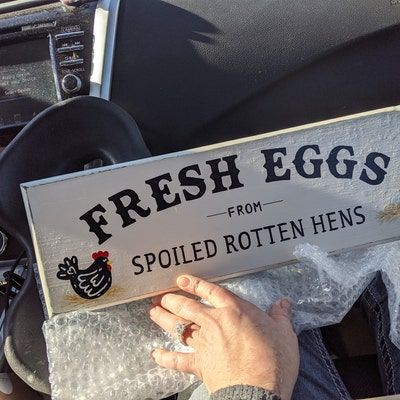 Chicken Coop Sign fresh Eggs From Spoiled Rotten Hens - Etsy