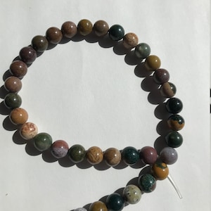 15.5 8x12mm Natural grey map stone rondelle beads | Etsy