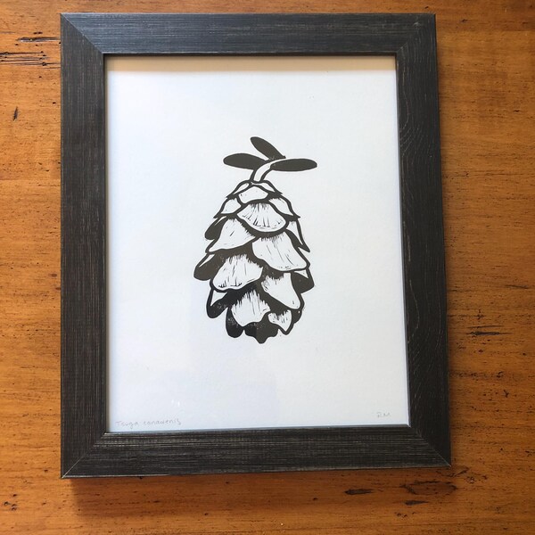 Paper Birch Bark | Linocut | Hand Print | Unframed | 8x10 Inches - Etsy