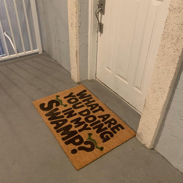 What Are You Doing in My Swamp Doormat, Coir Doormat, Welcome Mat ...