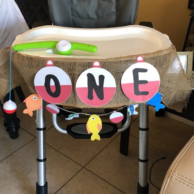 Bobber Party Banner the Big One Fishing Birthday Gone Fishing Banner ...