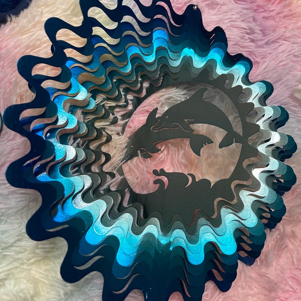 Kinetic Spiral Crystal Ball Wind Spinner, Crystal Glass Orb Pendant ...