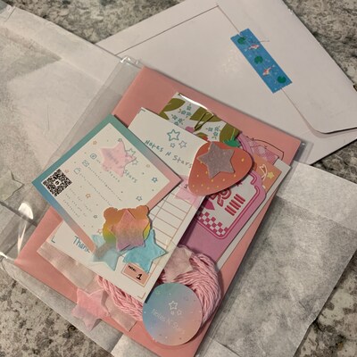 Pink Themed Penpal/ Snail Mail Kit Letter Writing Kit - Etsy