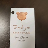 Editable Boho Teddy Bear Favor Tags Thank You Beary Much Tag Bearly ...