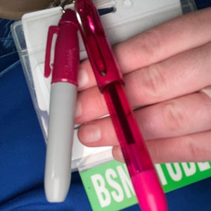 Mini Sharpie for Badge Reel, Nurse Mini Pen Keychain, Badge Reel Mini ...