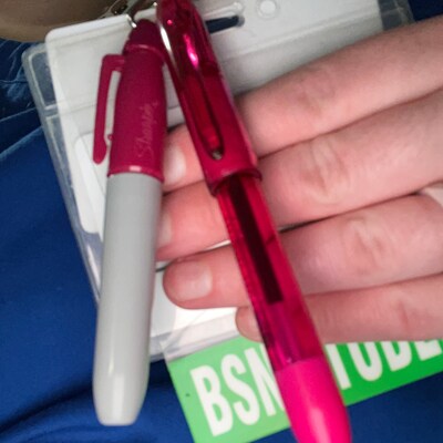 Mini Sharpie for Badge Reel, Nurse Mini Pen Keychain, Badge Reel Mini ...
