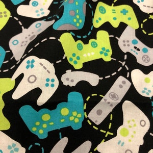 Gamer Cotton Fabric 18 X 21 Fat Quarter Video Game - Etsy