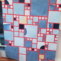 Stained Glass/denim Quilt Pattern - Etsy Canada