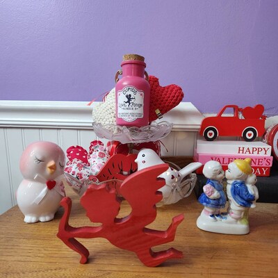 Valentine Fabric Hearts, Valentine's Day Bowl Fillers, Valentines Day ...