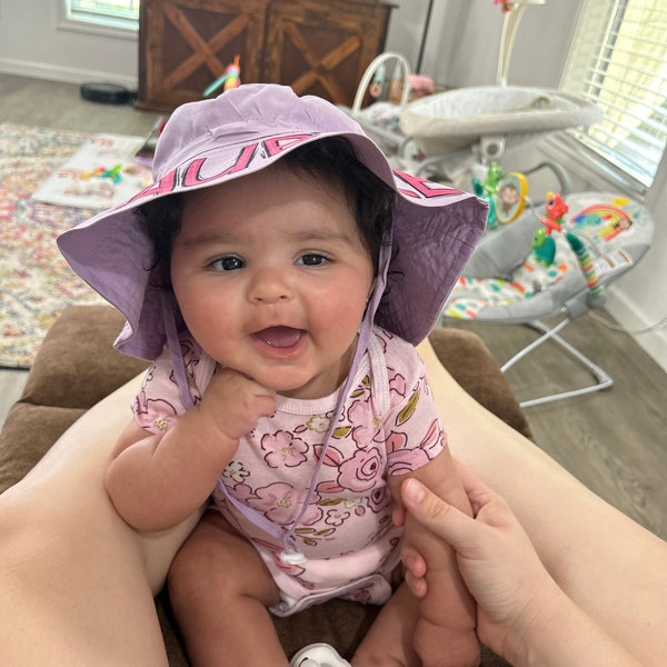 Personalized Name Baby Toddler Kids UV Sun Protection Bucket Hat, Beach ...