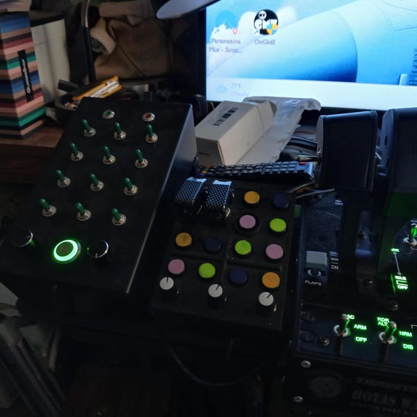 Pc Usb 30 Functions for Flight Simulator With Superb Dual Encoder, Back ...