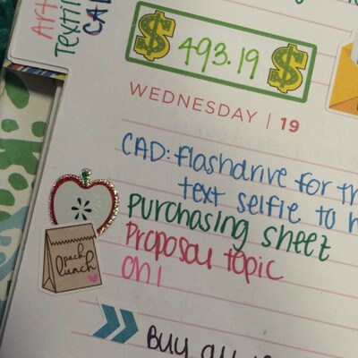 Pack Lunch Reminder Planner Stickers 35 Count - Etsy