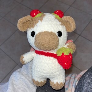 Little Fluffy Cow Plushie, Cute Mini Cow Crochet Plush, Moochi Tiny Cow ...