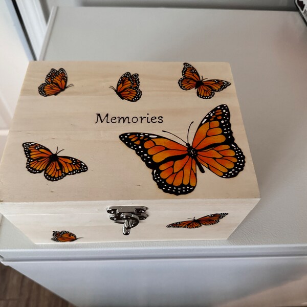 Metatron’s Cube Large Wooden Keepsake Box, Hand Burnt Pyrography Gift ...