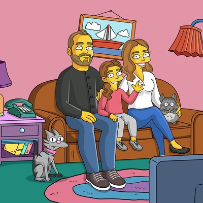 Custom Dad Portrait . Simpsons Daddy Portrait. Fathers Day Portrait ...