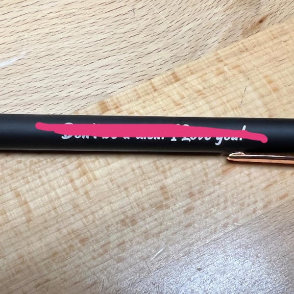 Rose Gold Laser Engraved Custom Pens With Stylus - Etsy