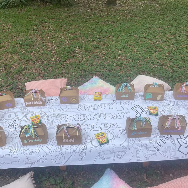 Custom Designed Personalized Coloring Tablecloth Any Theme Decor Kids ...