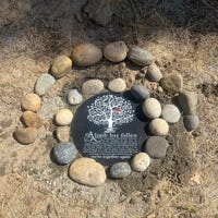 Spanish Memorial Stone, Engraved Memorial Garden Slate, Engraved ...