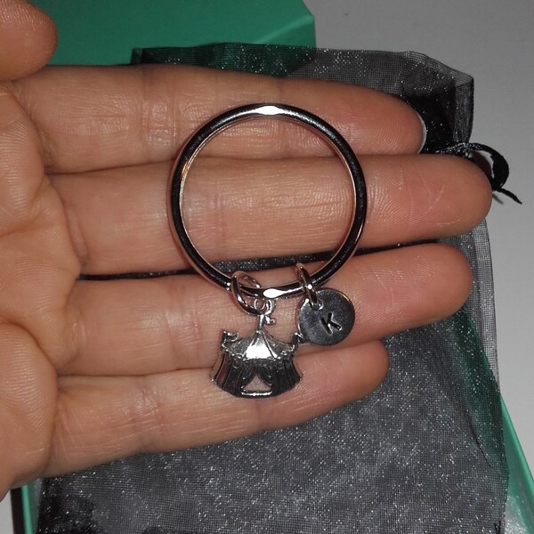 Circus Tent Keychain, Circus Tent Charm, Circus Keychain, Personalized ...