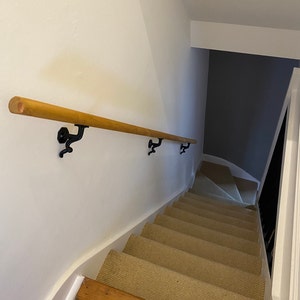 Handrail Circular Wood & Wrought Iron Timber Circular 5cm Main Image ...